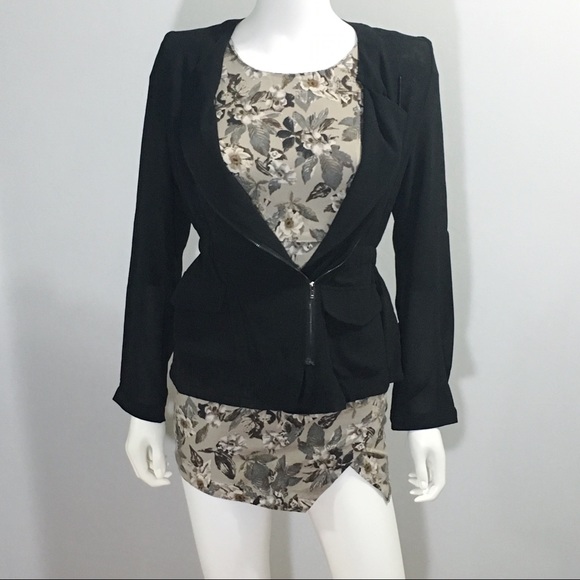 Jackets & Coats | Nwot Black Chiffon Workwear Going Out Jacket | Poshmark